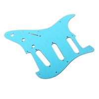 China Mirror Gold SSS guitar Pickguard 11 holes Scratch Plate for USA/Mex STRATOCASTER Strat Electric Guitars for sale