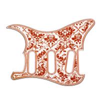 China 3Ply SSS Electric Guitar Pickguard 11-Hole White Pearl Flower Patter Scratch Plate For ST Style Guitar Accessories for sale