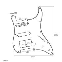 China 12 Holes Guitar Pickguard SSH Black Matte Texture Scratch Plate For USA ST Style Guitar Accessories for sale