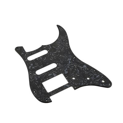 China 12 Holes Guitar Pickguard SSH Black Matte Texture Scratch Plate For USA ST Style Guitar Accessories for sale