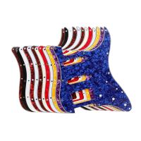 China 3 Ply SSH Electric Guitar Pickguard Pearl Yellow 11 Hole Scratch Plate Fits For ST Guitar Accessories for sale