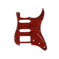 China 3 Ply SSH Electric Guitar Pickguard Pearl Yellow 11 Hole Scratch Plate Fits For ST Guitar Accessories for sale
