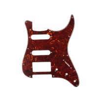 China 3 Ply SSH Electric Guitar Pickguard Pearl Yellow 11 Hole Scratch Plate Fits For ST Guitar Accessories for sale