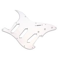 China SSS Silver Mirror Guitar Pickguard 11 Holes Guitar Scratch Plate For Fender US/Mexico Standard Stratocaster Modern Style for sale