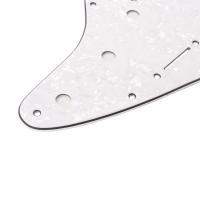 China 3Ply 11-Hole SSS Electric Guitar Pickguard white pearl Scratch Plate for Stratocaster Style Guitar Accessories Parts for sale