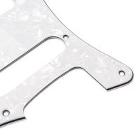 China 3Ply 11-Hole SSS Electric Guitar Pickguard white pearl Scratch Plate for Stratocaster Style Guitar Accessories Parts for sale