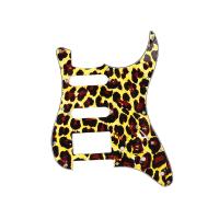 China Guitar Pickguard SSH 11 Holes PVC Leopard print Single Coils Humbucker Scratch Plate For USA ST Style Guitar Accessories for sale