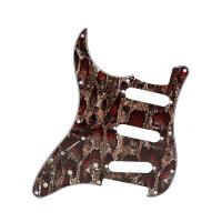 China Snake Leopard Printed Acoustic Guitar Pickguard SSS Scratch Plate For Stratocaster Style Guitar for sale