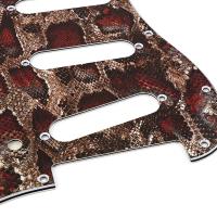 China Snake Leopard Printed Acoustic Guitar Pickguard SSS Scratch Plate For Stratocaster Style Guitar for sale