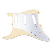 China Standard 4Ply SSS Electric Guitar Pickguard  PVC Pearl Cream Guitar Accessories for sale