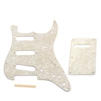 China Standard 4Ply SSS Electric Guitar Pickguard  PVC Pearl Cream Guitar Accessories for sale