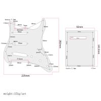 China 3Ply 11 Holes SSS Electric Guitar Pickguard Blue Sky Scratch Plate Back Plate Easy To Install for sale
