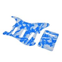 China 3Ply 11 Holes SSS Electric Guitar Pickguard Blue Sky Scratch Plate Back Plate Easy To Install for sale
