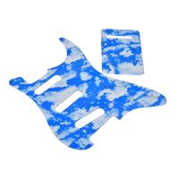 China 3Ply 11 Holes SSS Electric Guitar Pickguard Blue Sky Scratch Plate Back Plate Easy To Install for sale