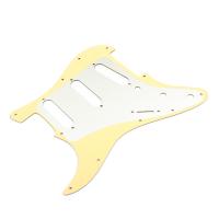 China 2.2mm Thickness Custom Stratocaster Pickguard Cream Scratch Plate Back Plate for sale
