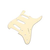 China 2.2mm Thickness Custom Stratocaster Pickguard Cream Scratch Plate Back Plate for sale