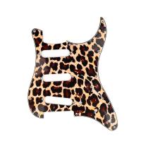 China SSS Acoustic Guitar Pickguard Leopard Print Scratch Plate For Stratocaster Style Guitar for sale