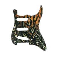 China SSS Acoustic Guitar Pickguard Leopard Print Scratch Plate For Stratocaster Style Guitar for sale