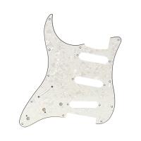 China Stratocaster Style Electric Guitar Pickguard ST 3Ply 11-Hole Scratch Plate Cream Pearl PVC for sale