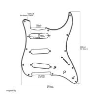 China 3Ply 11 Hole SSS Electric Guitar Pickguard Black Scratch Plate White Back Plate for sale