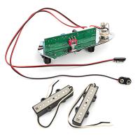 China Alnico 5 Jazz JB Bass Pickup Neck/Bridge And Loaded Wired Control Plate with Black Knobs Set for 4 String Bass Parts for sale