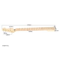 China Scalloped Fretboard 22 Fret Guitar Neck With Abalone Dots And Neck Inlay for sale