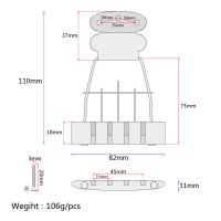 China Jazz Bass Bridge Tailpiece Silver 4 Strings Low Tailpieces Replacement Zinc Alloy for sale