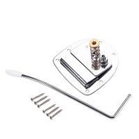 China Chrome Guitar Tremolo Bridge Tailpiece For Mustang Jazzmaster Guitar Repaclement Guitar Bridge for sale
