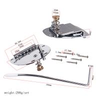China Chrome Guitar Tremolo Bridge Tailpiece For Mustang Jazzmaster Guitar Repaclement Guitar Bridge for sale