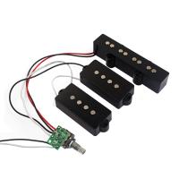 China 3 Band Equalizer EQ Preamp Circuit Bass Guitar Tone Control Wiring Harness and JP Pickup Set for Active Bass Pickup for sale