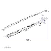 China 4 Strings 24 Frets Jass Bass Guitar Neck 33.77 Inch Rosewood Maple Wood Satin Finish for sale