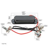 China Metal Single Coil Mandolin Pickup Black Cover With 8~9K DC Resistance for sale