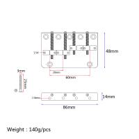 China 4 Strings Vintage Style Bass Bridge For Electric Bass Guitar 3.39