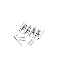 China 4 Strings Fixed Bass Bridge With Screws Wrench Top Load Tailpiece For For Electric Bass Guitar for sale
