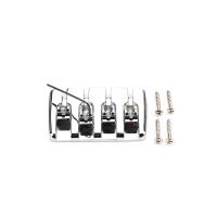 China 4 Strings Fixed Bass Bridge With Screws Wrench Top Load Tailpiece For For Electric Bass Guitar for sale