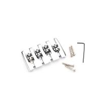 China 4 Strings Fixed Bass Bridge With Screws Wrench Top Load Tailpiece For For Electric Bass Guitar for sale