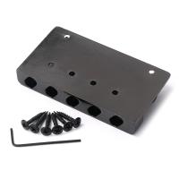 China Premium Black Zinc Alloy Iron Bridge for 4-String Electric Bass Guitar for sale