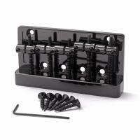 China Premium Black Zinc Alloy Iron Bridge for 4-String Electric Bass Guitar for sale