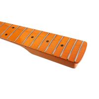 China Bass Guitar Replacement Neck 21 frets Maple wood yellow Glossy Modern c Black Dot for sale