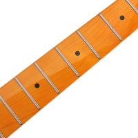 China Bass Guitar Replacement Neck 21 frets Maple wood yellow Glossy Modern c Black Dot for sale