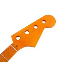 China Matte Finish Bass Neck Adjustable Truss Rod Maple Bass Guitar Necks 21 Frets for sale
