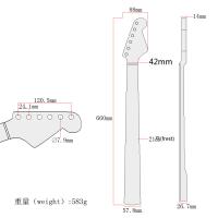 China Matte finish Electric Guitar Neck 21 Fret Fender Stratocaster Maple Neck abalone shell for sale