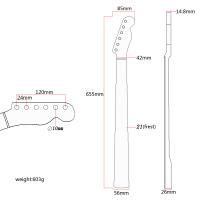 China Fender TL Maple Telecaster Neck 21 Frets Maple Guitar Neck Replacement Abalone Dots for sale