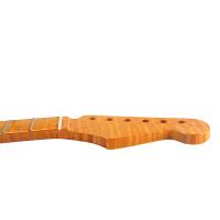 China Fender Stratocaster Neck Replacement 21 Frets Maple For ST Electric Guitar Abalone Dots Tiger Flame for sale