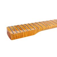 China Fender Stratocaster Neck Replacement 21 Frets Maple For ST Electric Guitar Abalone Dots Tiger Flame for sale