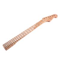 China Fender Stratocaster Neck Replacement 21 Frets Maple For ST Electric Guitar Abalone Dots Tiger Flame for sale
