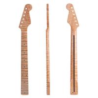 China Fender Stratocaster Neck Replacement 21 Frets Maple For ST Electric Guitar Abalone Dots Tiger Flame for sale