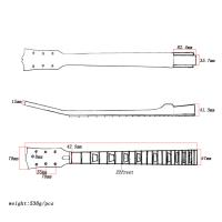 China 22 Frets Gibson Les Paul Mahogany Neck Rosewood Fingerboard Headstock Truss Rod Adjust Natural Wood for sale