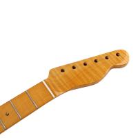 China Electric Tiger Flame Telecaster Color Maple Abalone Dots 42MM Yellow 25.67 for sale