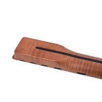 China 22 Fret Tiger Flame Maple Guitar Neck Replacement TL Electric Guitar Neck Adjustable Truss Rod for sale